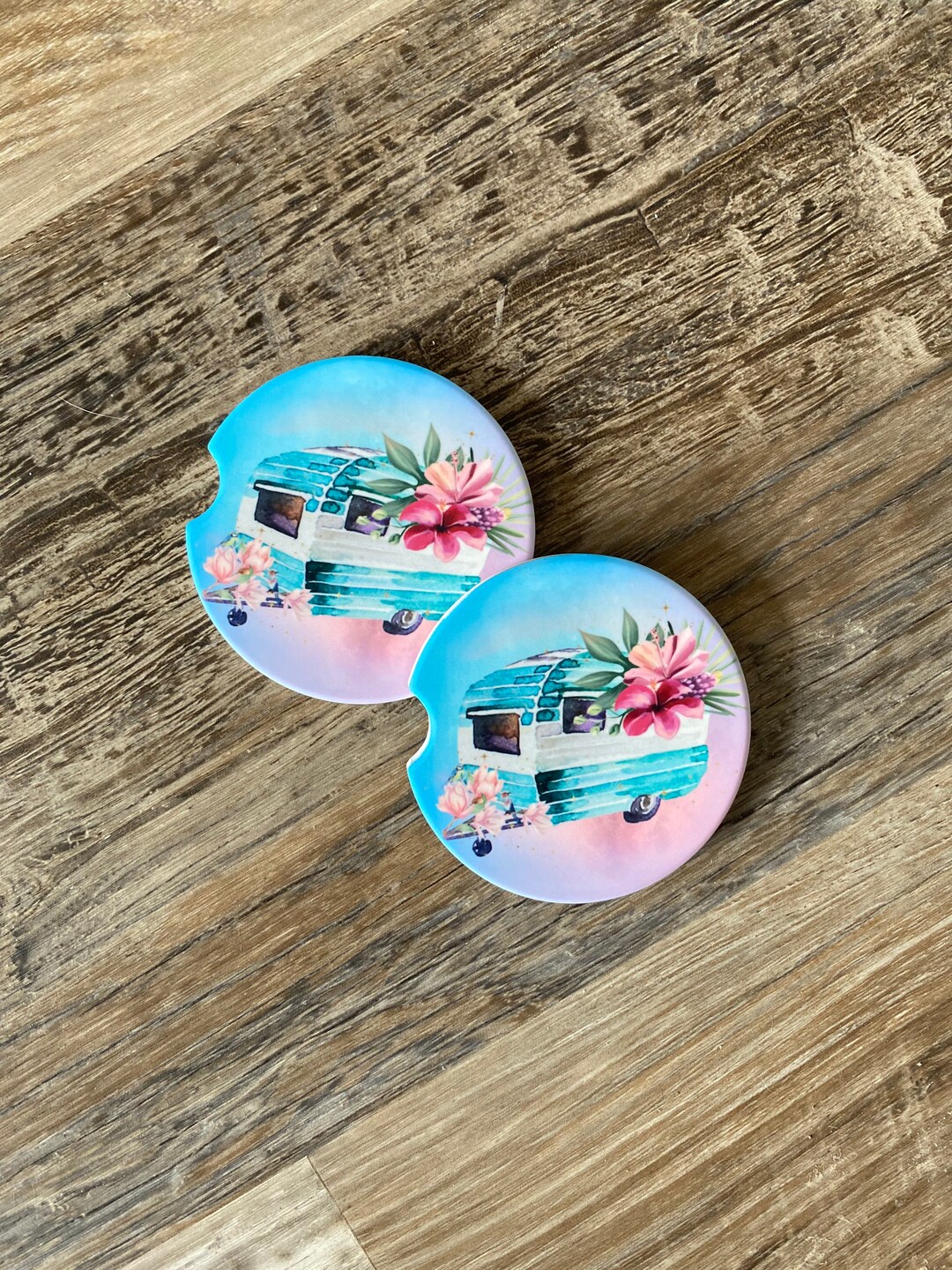 Car Coasters - Sandstone -set of 2 - Camper - Etsy