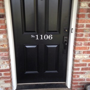 Door Numbers -custom Vinyl Decal - Address Numbers - Door Decal ...