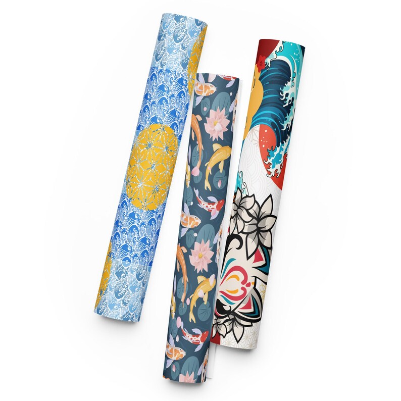 Japanese Theme Wrapping Paper 3 Sheets Set - Etsy