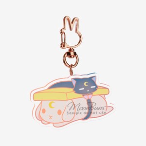 Moonbuns Keychains, Moon Bunny, Cute Animal Keychains, Cat, Dango ...