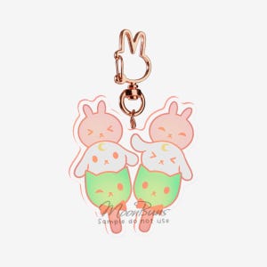 Moonbuns Keychains, Moon Bunny, Cute Animal Keychains, Cat, Dango ...
