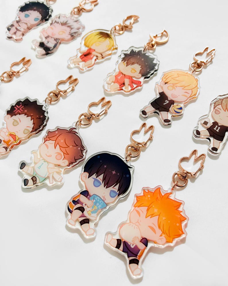 Haikyuu Acrylic Keychains Hinata Kageyama Kuroo Kenma Oikawa Iwaizumi ...