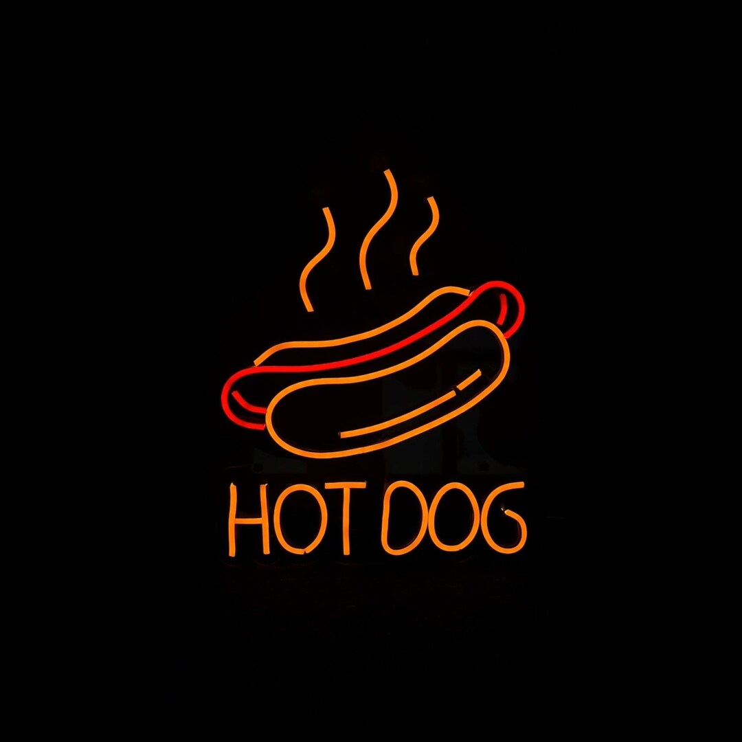Hot Dog Neon Sign Custom Hot Dog Neon Sign for Fast Food Shop Hot Dog ...