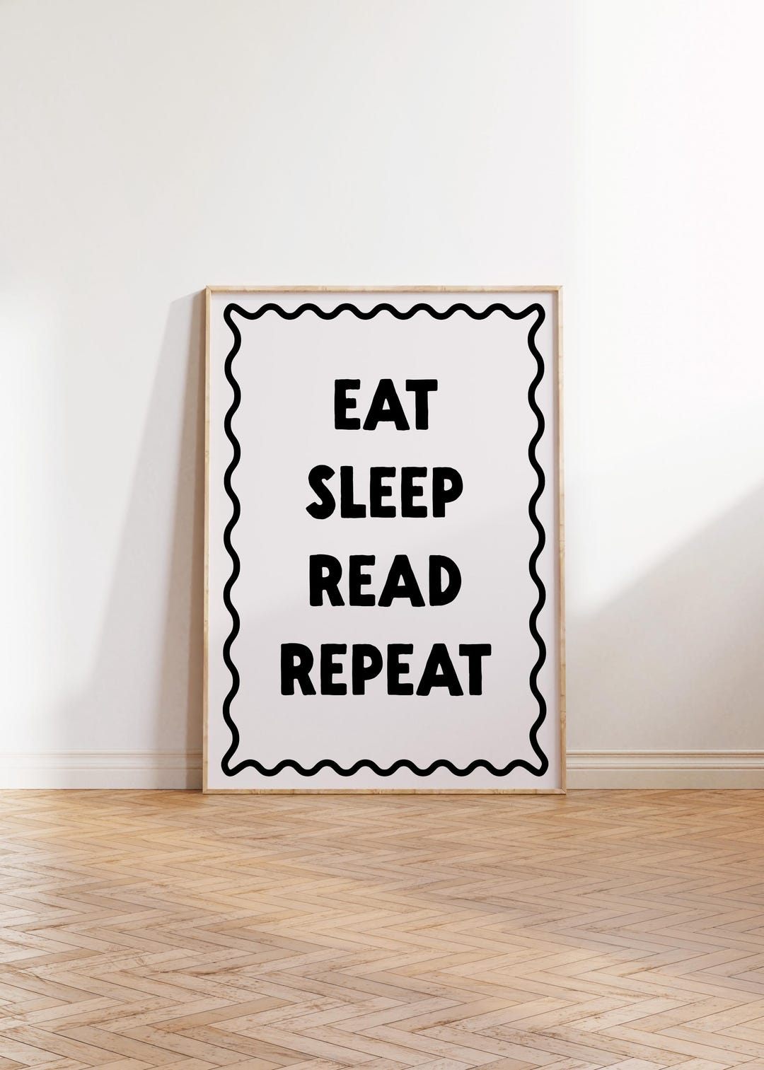 Eat Sleep Read Repeat Print Bookworm Poster, Literary Life, Bedroom ...