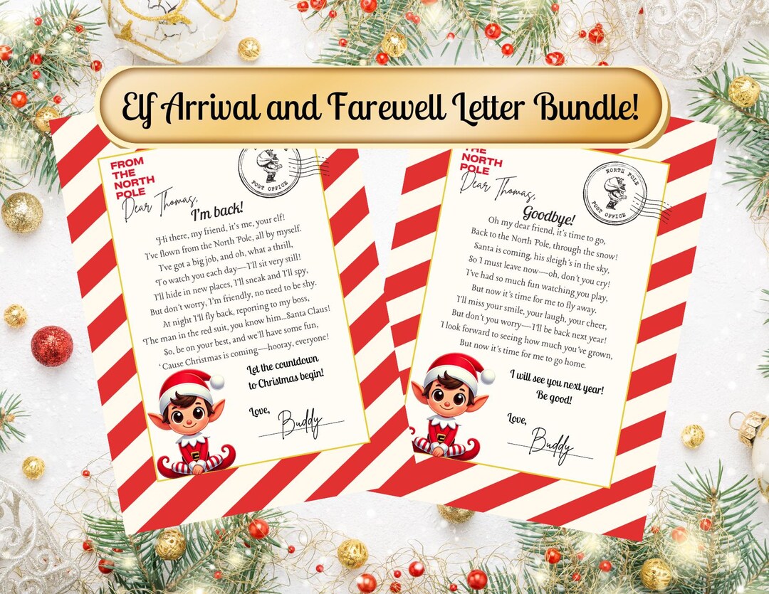 Editable Elf Arrival Letter, Elf on the Shelf Letter, Elf I'm Back ...