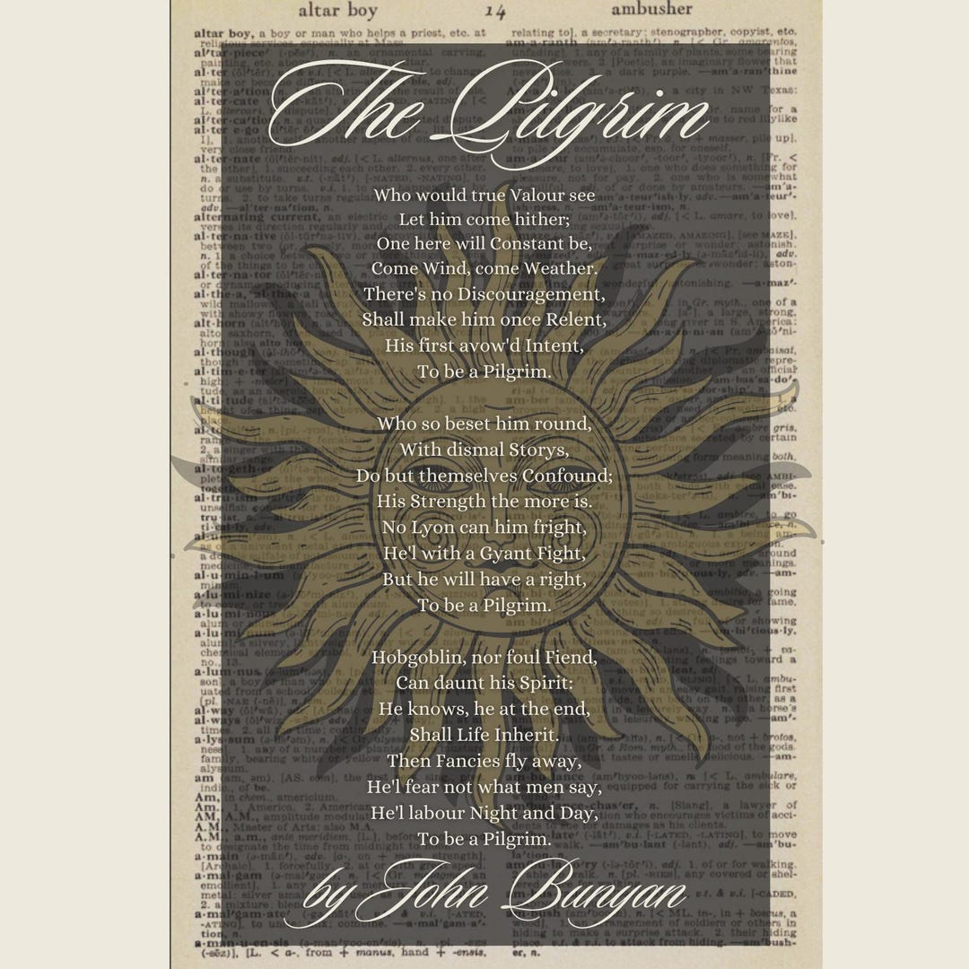 Antique Dictionary Page Art: the Pilgrim by John Bunyan Unique Vintage ...