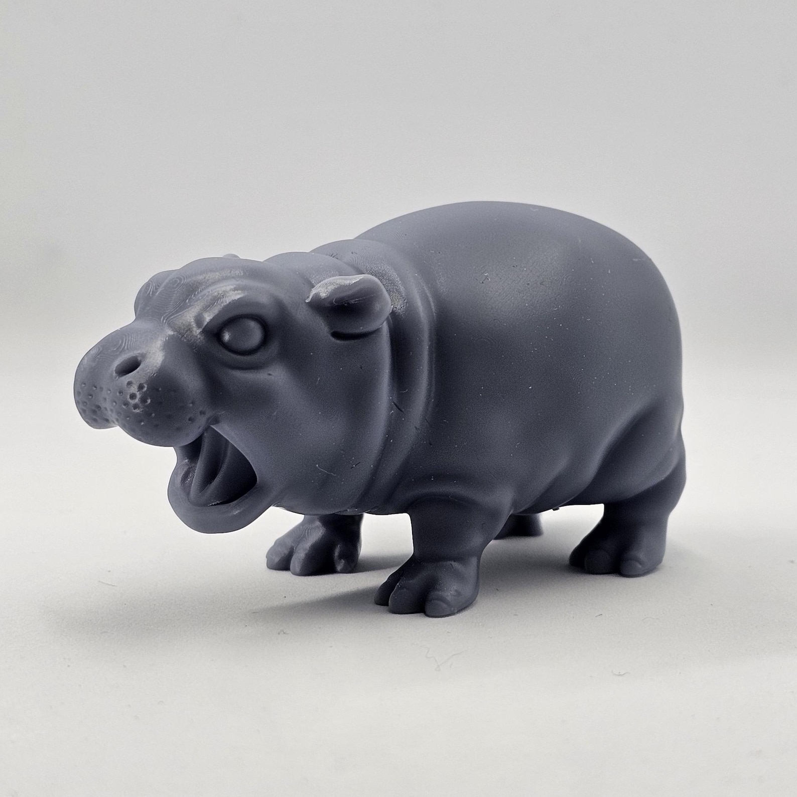 3D Printed Mini Moo Deng Hippo, Miniature Hippo, Baby Pygmy Hippo 3D ...
