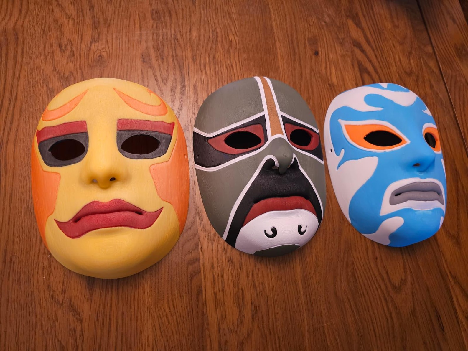 3 Ninjas Mask Set - 3D Printed Prop Replica - Full Color Display Pieces ...