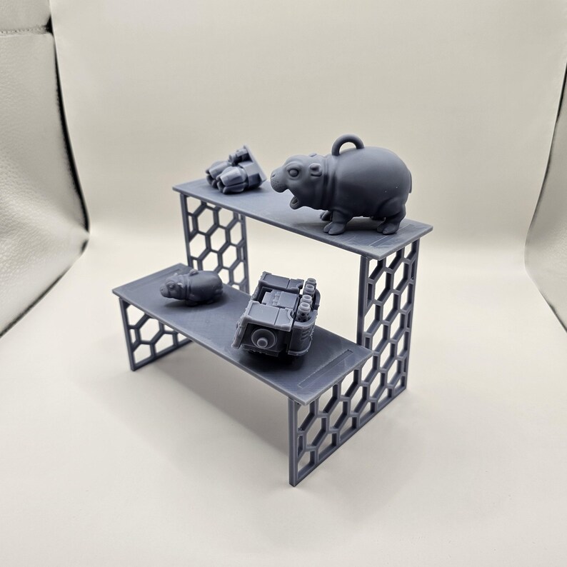 3D Printed Display Stand With 2 Shelves for Miniature Models - Display ...