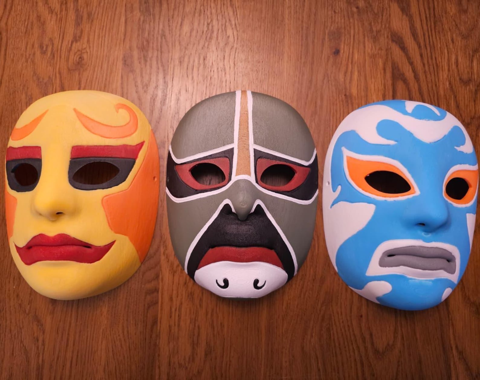 3 Ninjas Mask Set - 3D Printed Prop Replica - Full Color Display Pieces ...