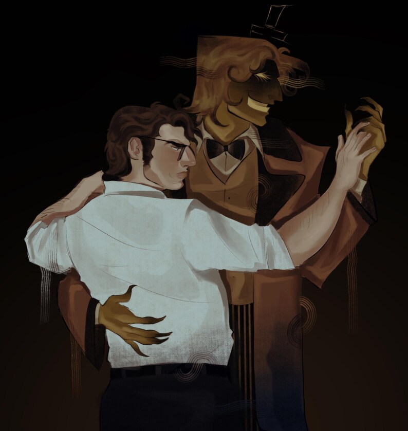 Bill Cipher and Stanford Pines Gravity Falls Giclee 5x5 Deep Matte Art ...