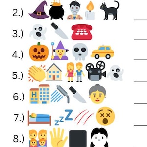 Halloween Game - Guess the Movie With Emojis - Etsy