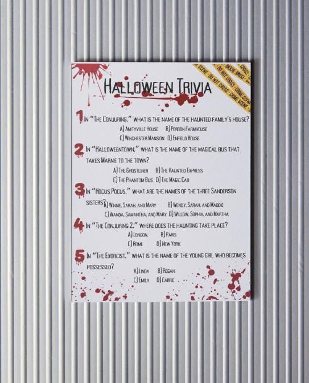 Halloween Trivia Game - Etsy