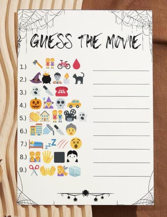 Halloween Game - Guess the Movie With Emojis - Etsy