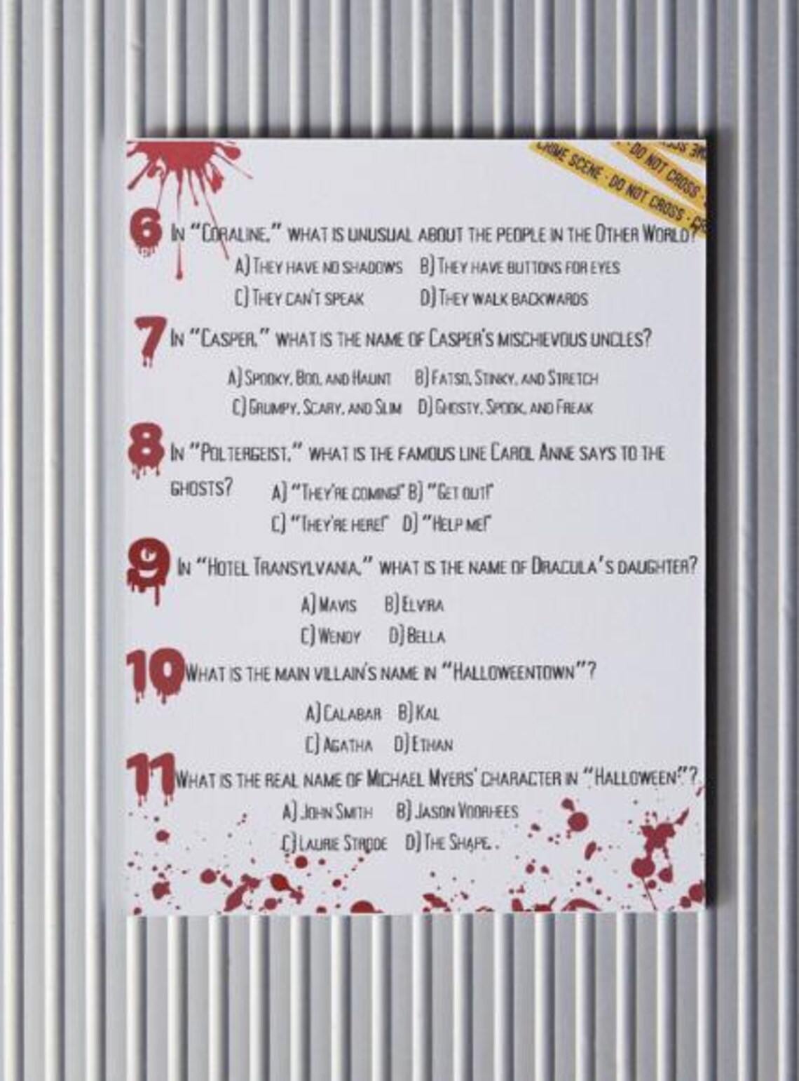 Halloween Trivia Game - Etsy