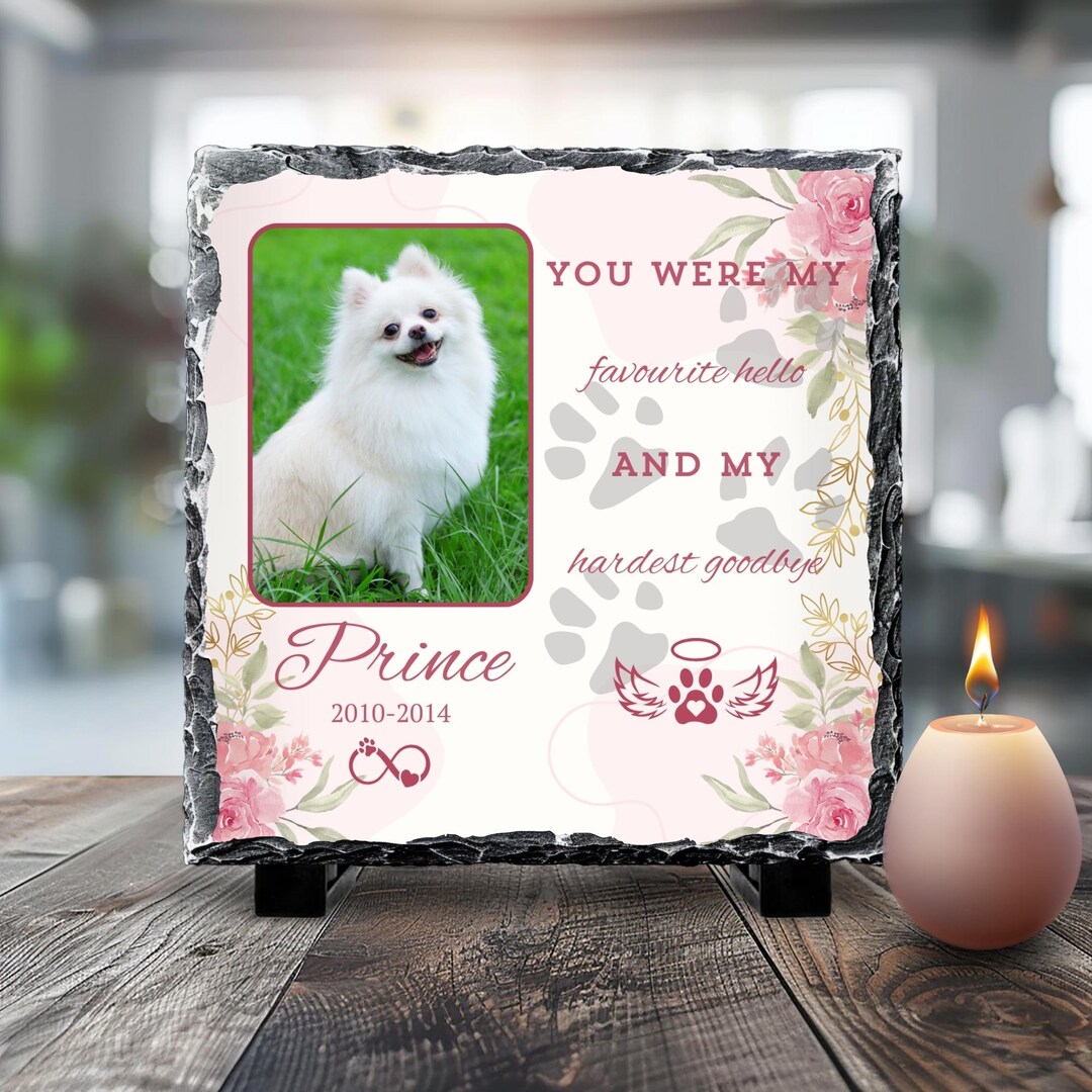 Personalised Dog Memorial Plaque for Dogs - Custom Pet Loss Gift for ...