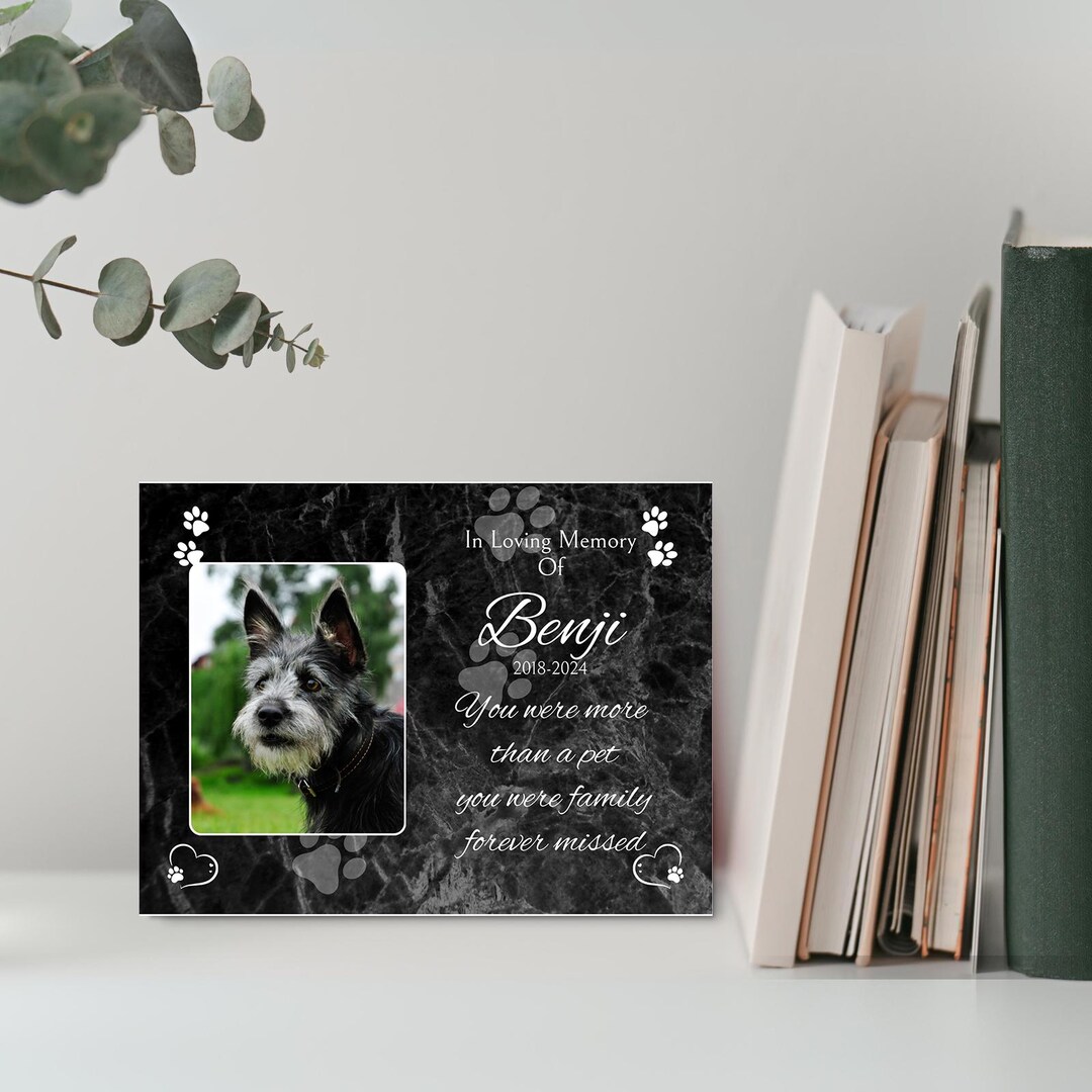 Personalised Metal Dog Memorial Plaque for Dogs -custom Pet Loss Gift ...