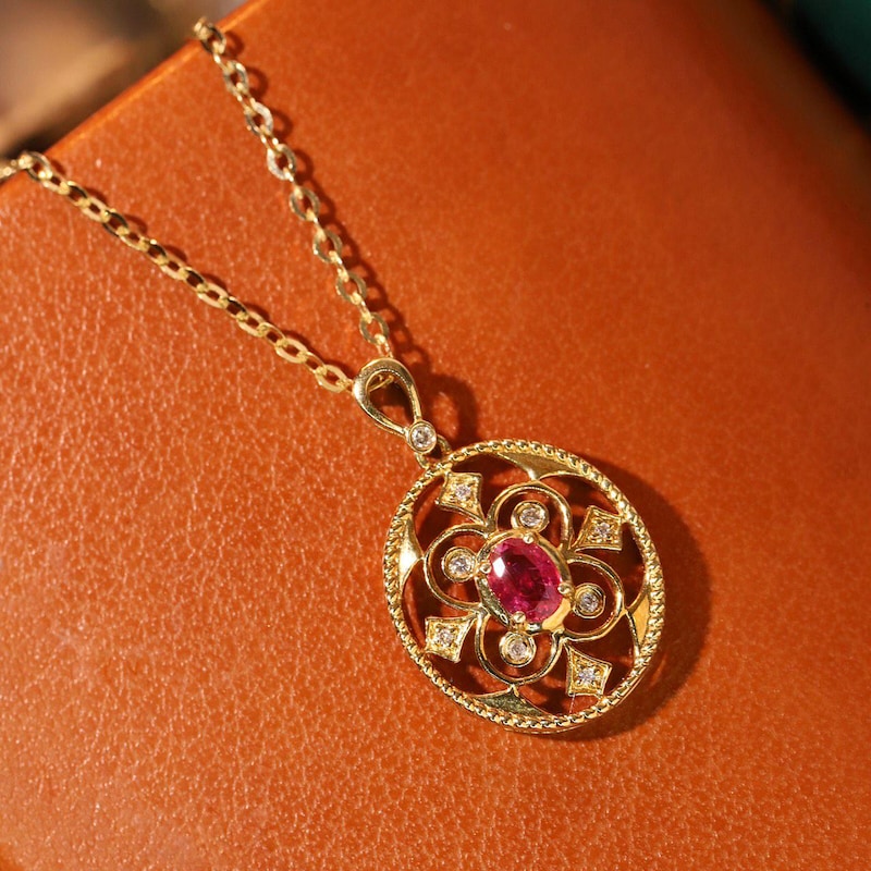 Real Ruby Necklace - Etsy