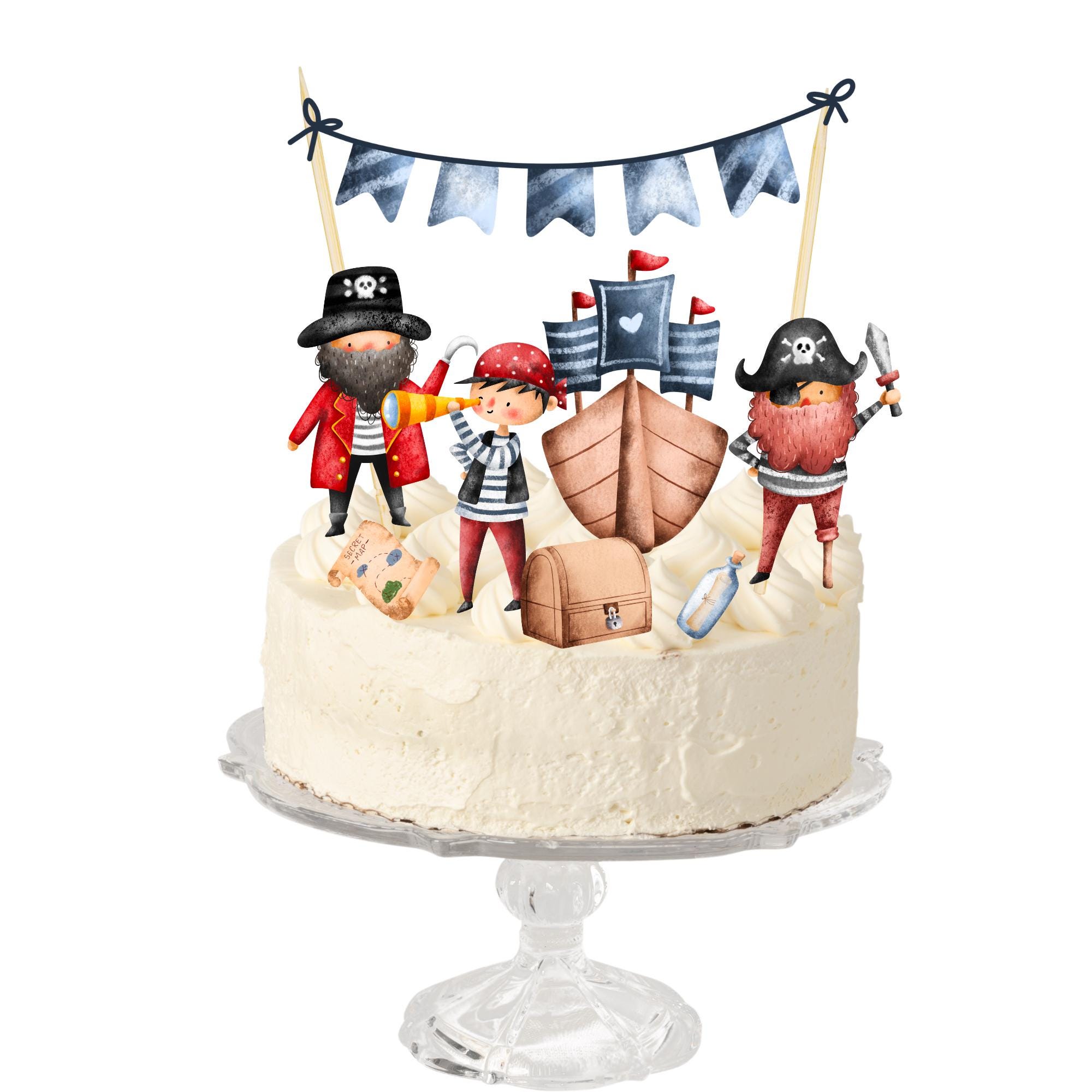 Pirate Cake Toppers: DIY Party Decorations (printable) - Etsy