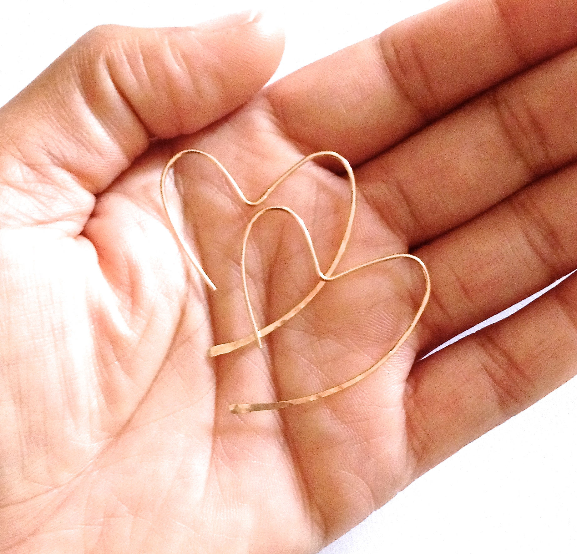 Heart Hoops. Sterling Silver Hammered Heart Hoop Earrings. 925 | Etsy