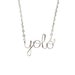 Silver YOLO- You Only Live Once Necklace Sterling Silver - Etsy
