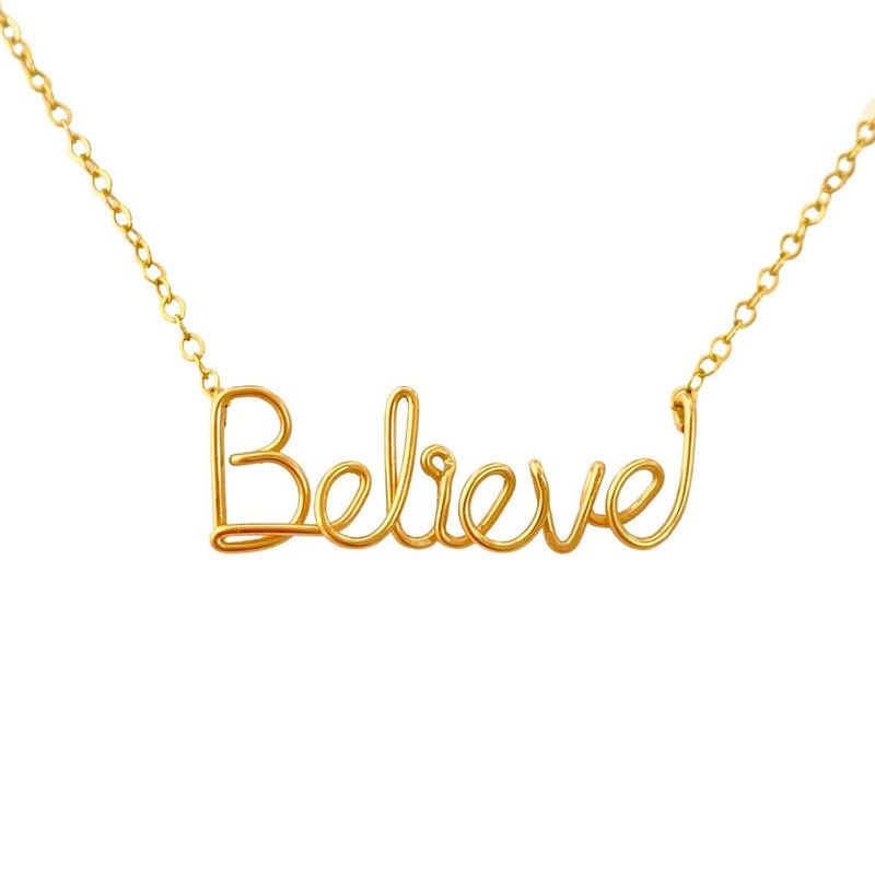 Believe Necklace - Etsy