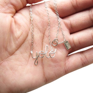 Silver YOLO- You Only Live Once Necklace Sterling Silver - Etsy