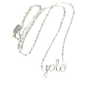 Silver YOLO- You Only Live Once Necklace Sterling Silver - Etsy