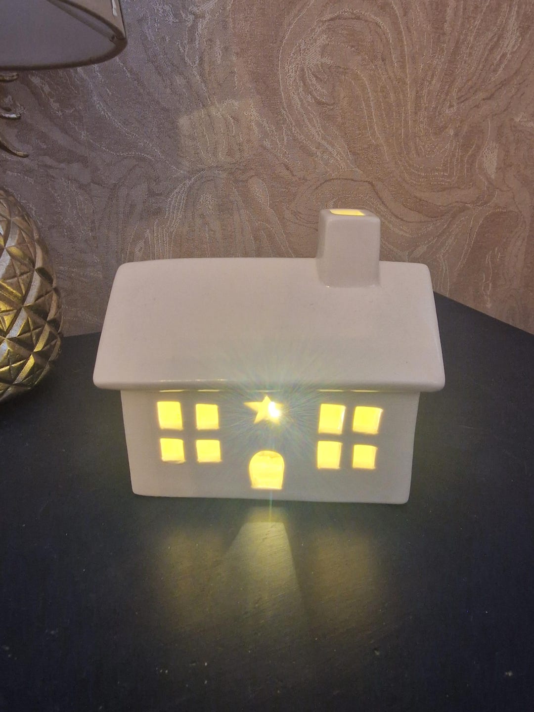 LED Ceramic House - Etsy