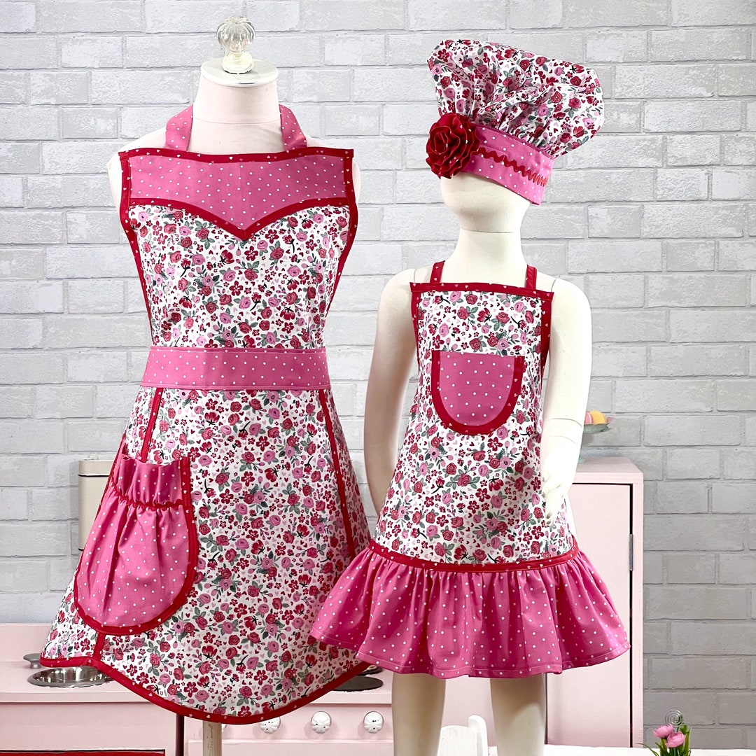 Mother Daughter Aprons, Matching Apron Set, Mommy and Me Matching Tiny ...