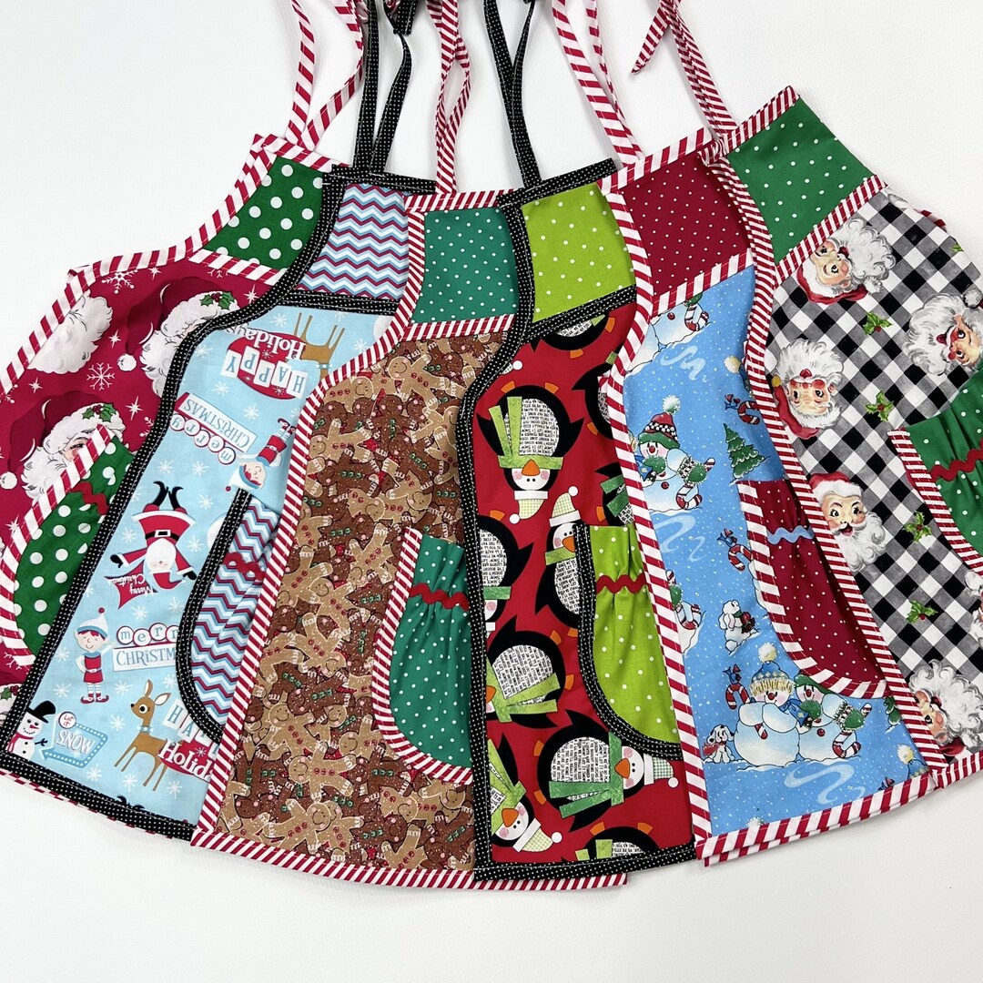 Christmas Cookie Party Apron Pack, Holiday Baking Party Aprons, Cute ...