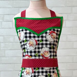 Women's Christmas Apron, Women's Holiday Apron, Cute Retro Apron for ...