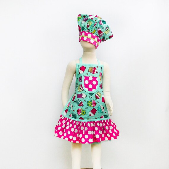 Kids Apron Child's Apron Set Children's Apron Girls | Etsy