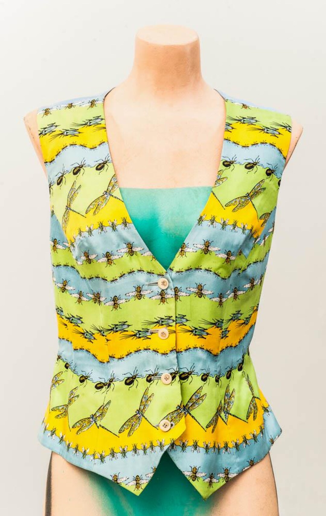 Vintage Women's Vest. Unusual Bug Motif. OOAK - Etsy