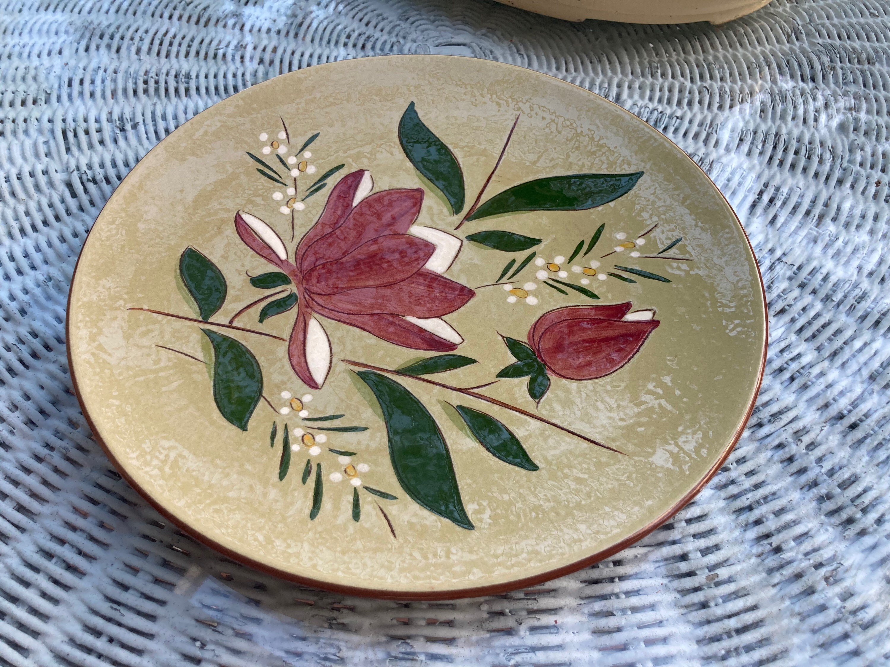 Vintage Magnolia Dinner Plate by Stangl Pottery - Etsy