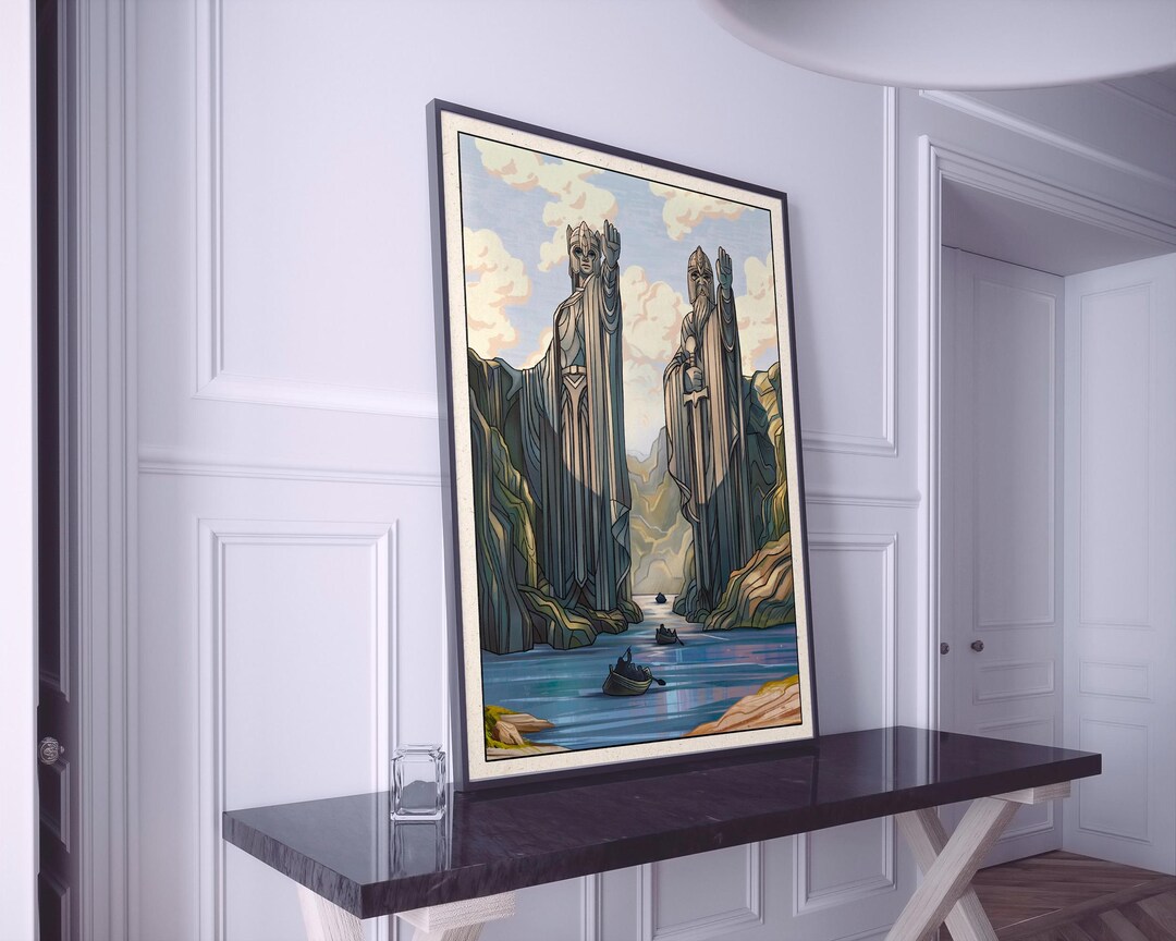 Lord of the Rings Gates of Argonath Poster Printable PDF, Gates of ...