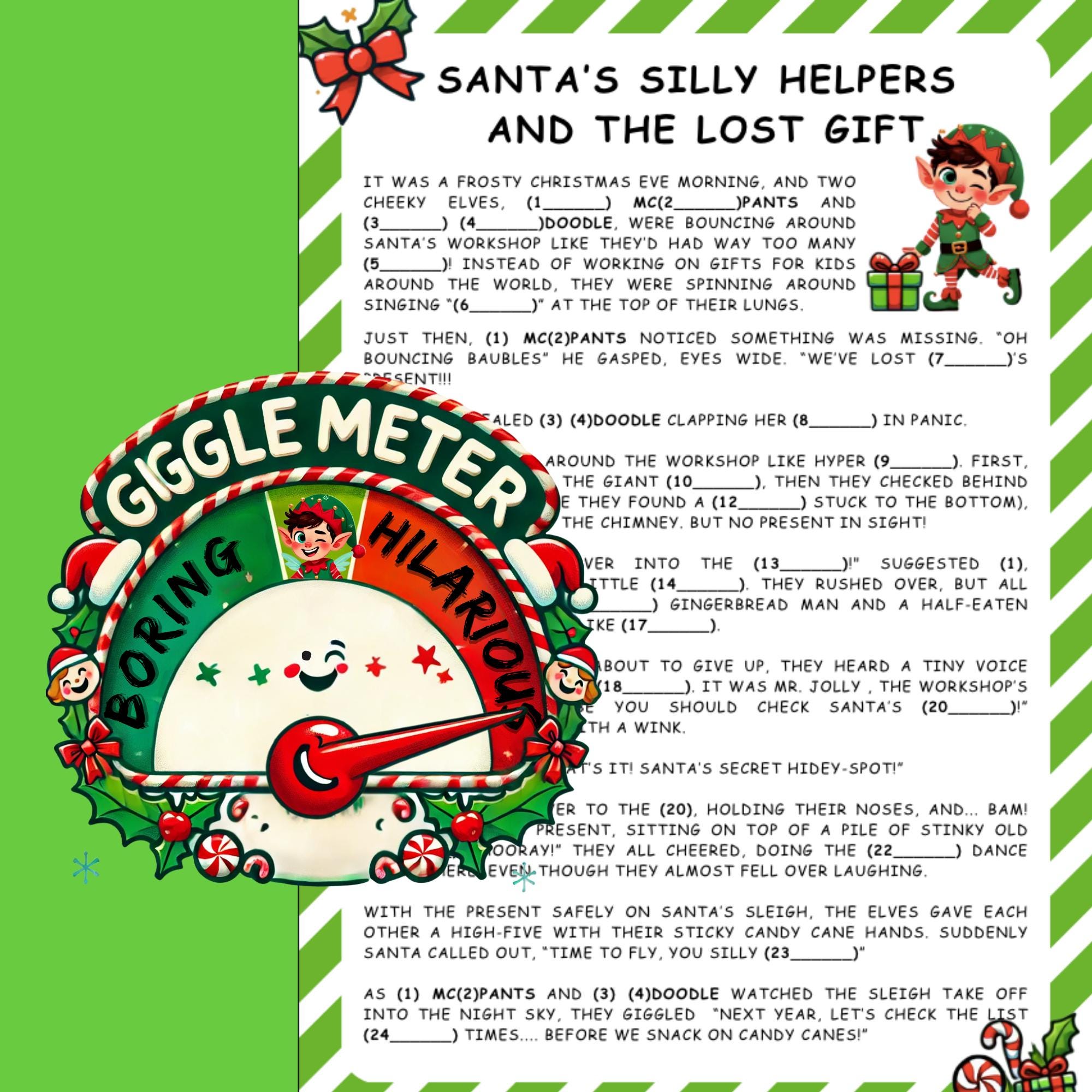 Christmas Mad Libs, Funny Fill Ins, Printable Family, Kids, Teens ...