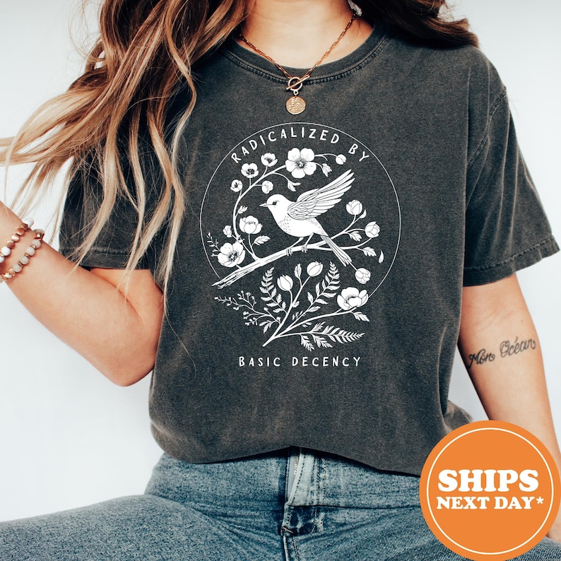 Radicalized by Decency Shirt / Comfort Colors Tee / Pro Human Rights T ...