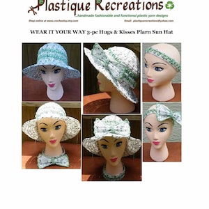 Plarn Hat Sun Hat With Wide Brim Crochet Pattern - Etsy