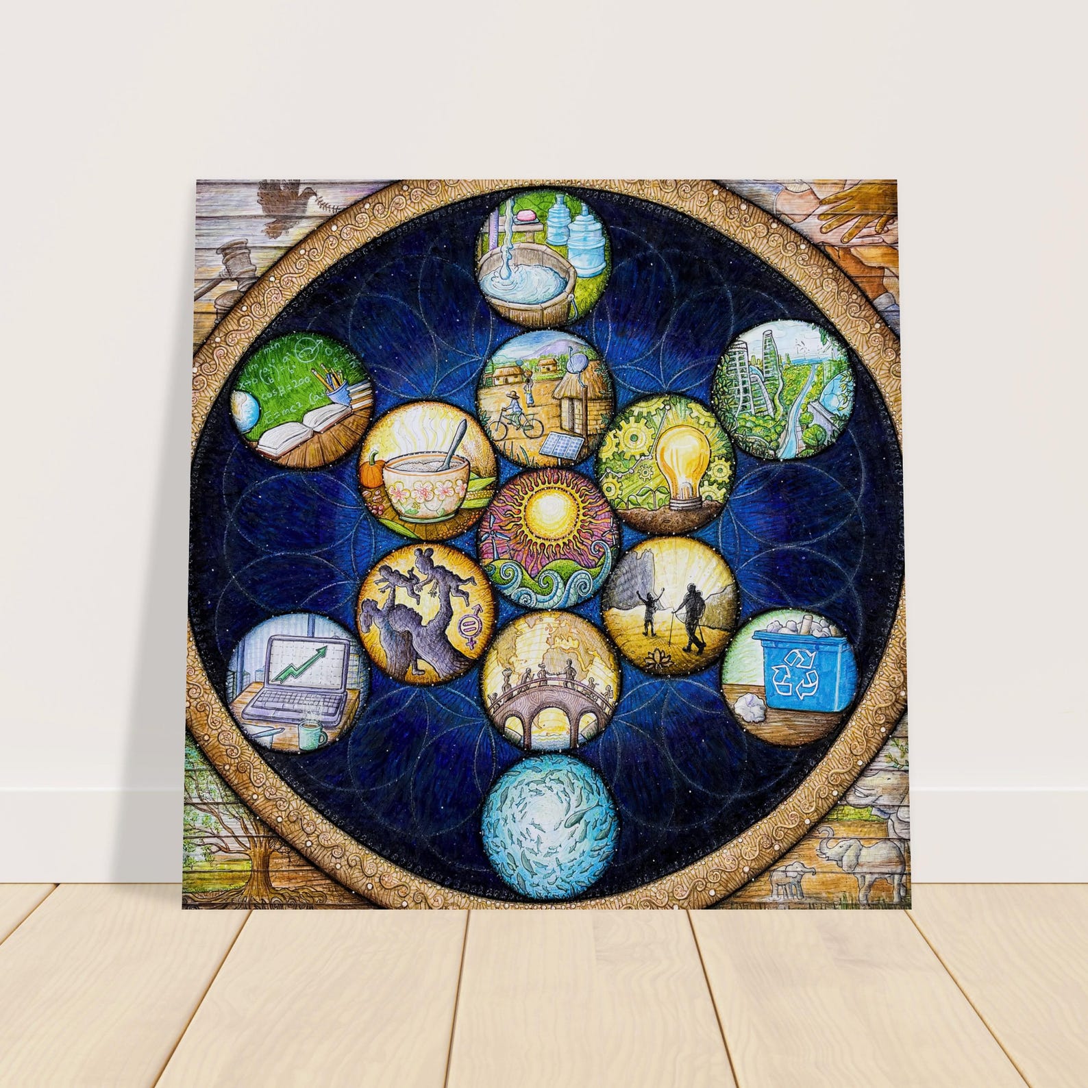 17 Sustainable Development Goals Poster, Vision Art Print, Museum ...