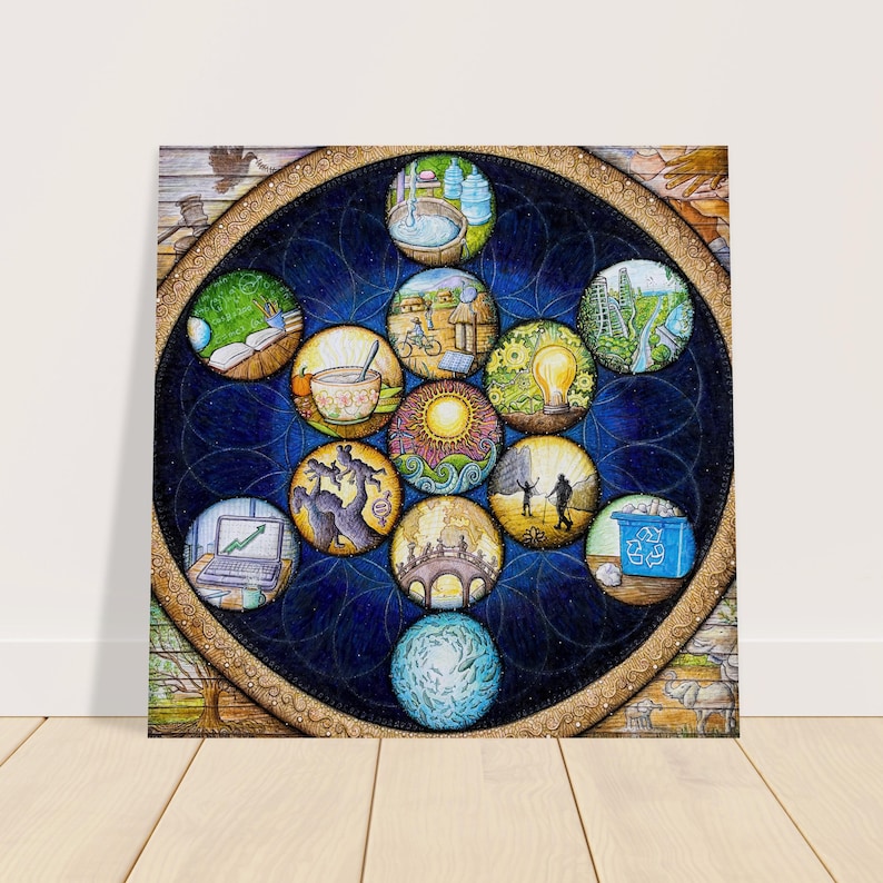 17 Sustainable Development Goals Poster, Vision Art Print, Museum ...