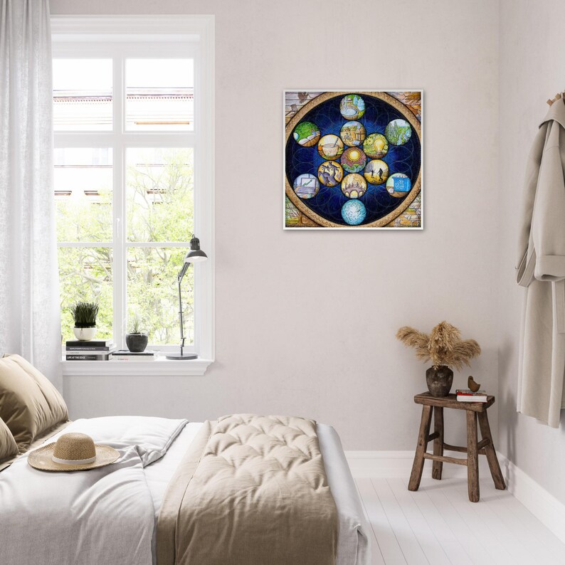 Framed 17 Sustainable Development Goals Poster, Vision Sacred Geometry ...
