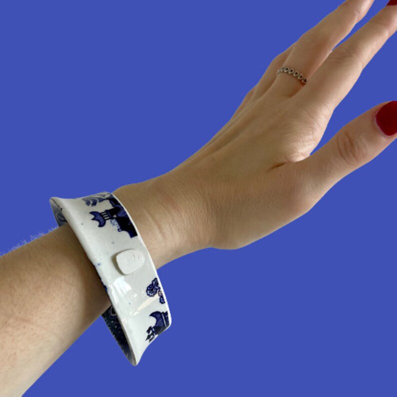 Big Bangle Broken China Jewelry Porcelain Cuff Bracelet - Etsy
