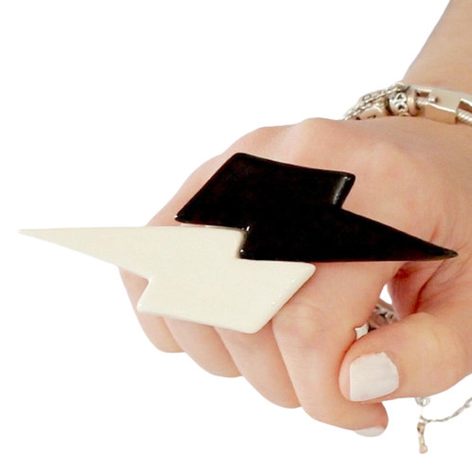 Lightning Bolt Ring Ceramic Ring bespoke jewelry wearable | Etsy