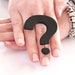 Symbol Ring, Question Mark, Ceramic Ring, Ceramic Jewelry, Statement ...