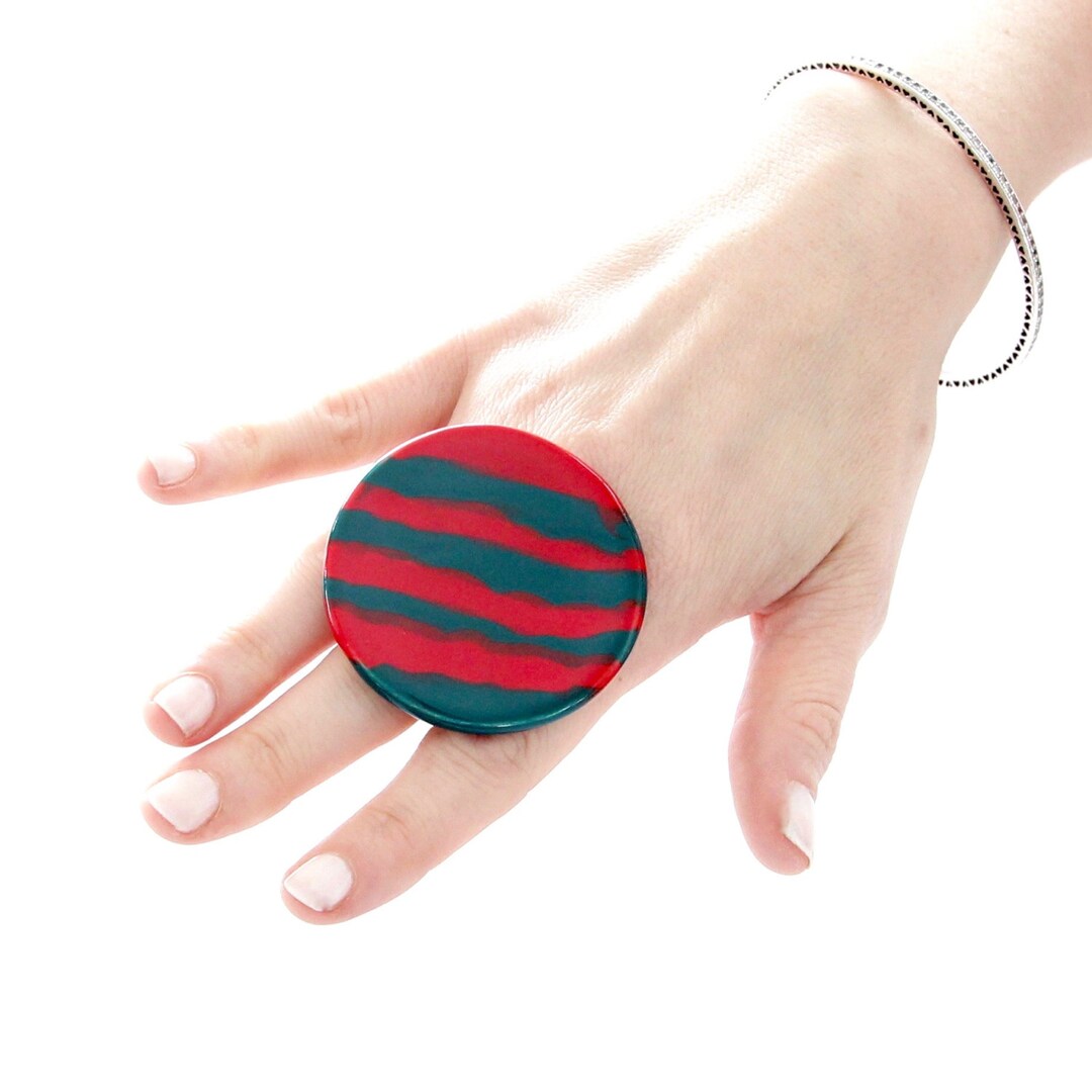 Ceramic Ring, Summer Fashion, Unique Jewelry, Ceramic Jewelry, Big Ring ...