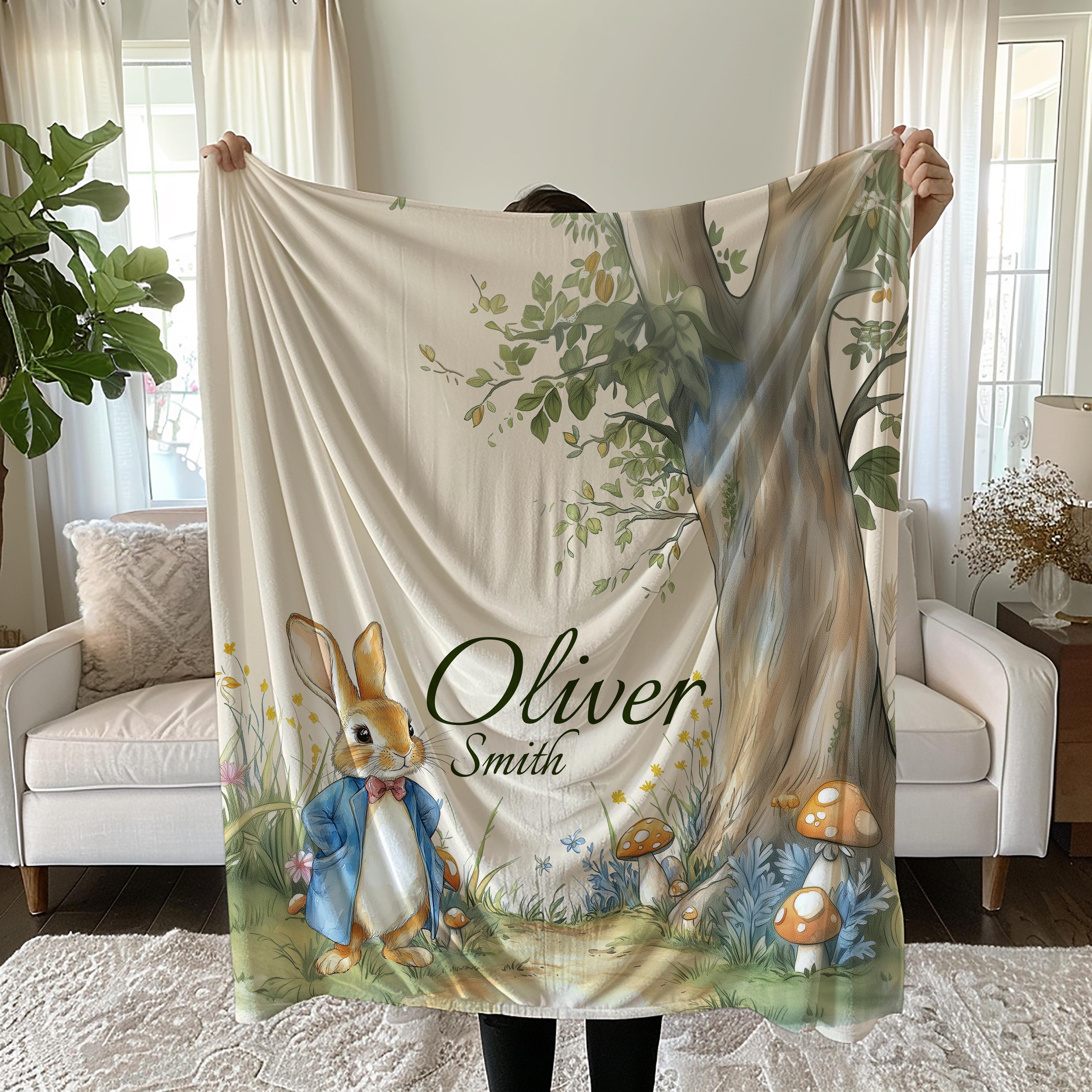 Personalized Peter the Rabbit Baby Blanket – Soft Fleece Nursery ...