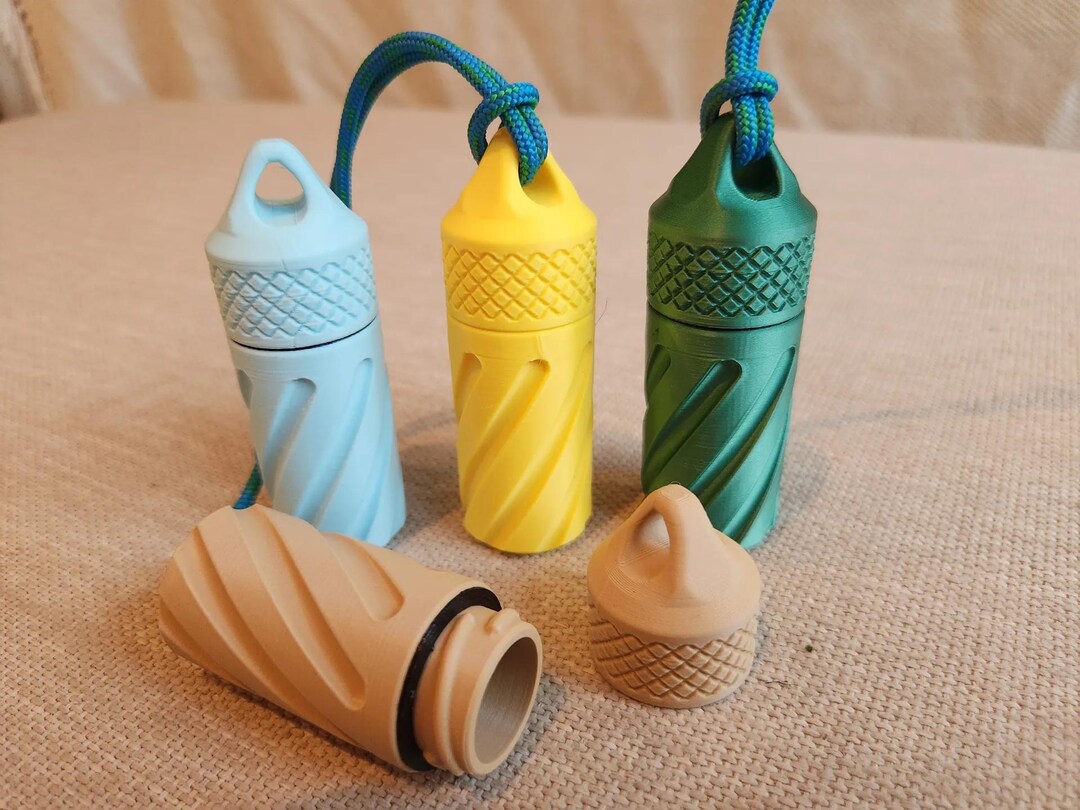 Waterproof Capsule EDC Case, Compact Storage for Pills & More - 3D ...
