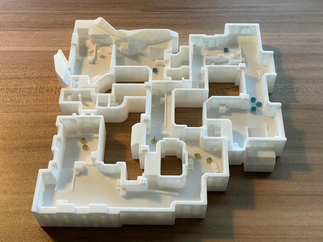 Counter Strike 2 Dust 2 Map, CS2 Diorama With Character Tokens - 3D ...