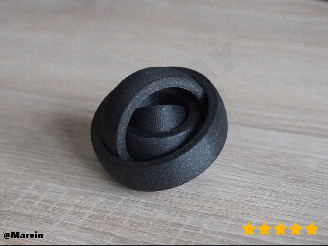 Rotating Rings Fidget Toy, Smooth Spinner, 3D Desk Gadget - 3D Printing ...